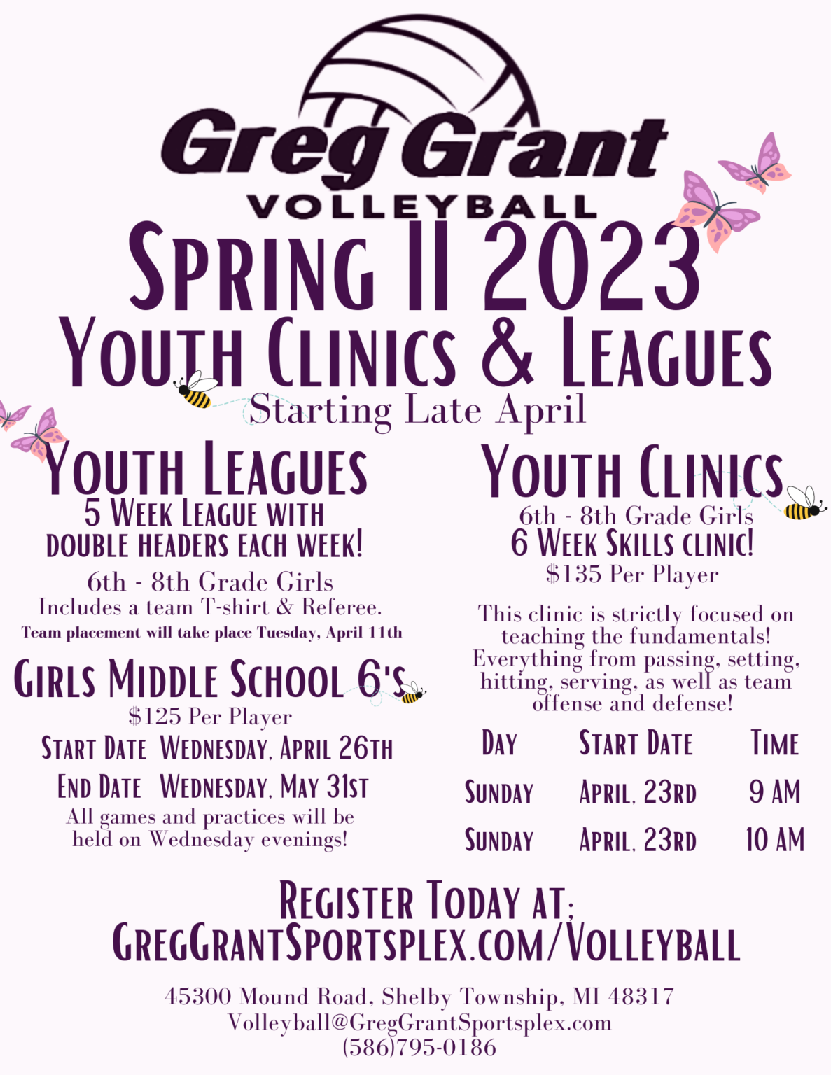 Volleyball Clinics - Greg Grant Sportsplex