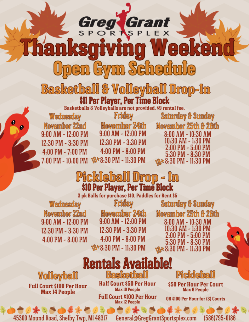 Volleyball Events - Greg Grant Sportsplex