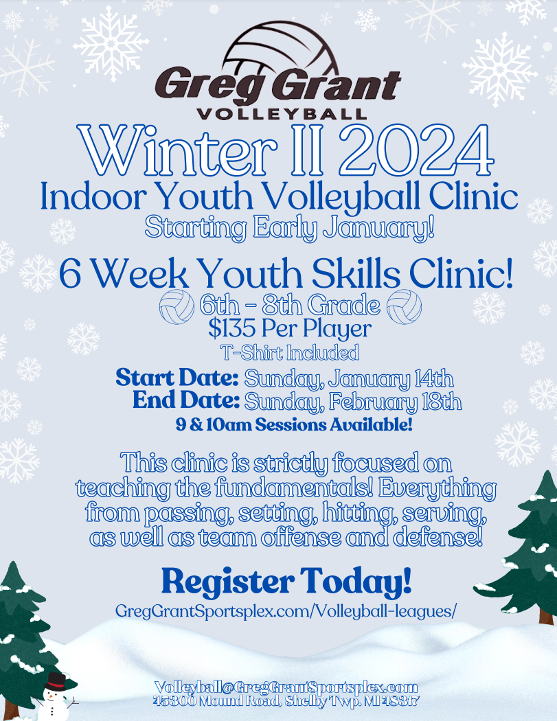 Volleyball Clinics - Greg Grant Sportsplex