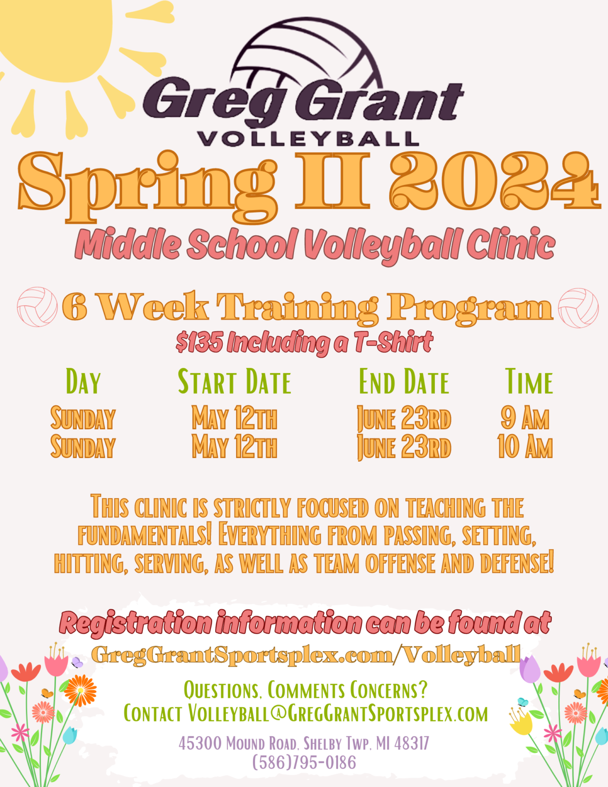 Volleyball Clinics - Greg Grant Sportsplex