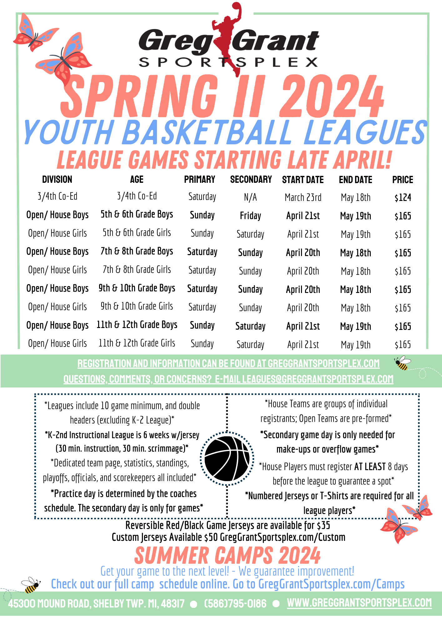 Spring lI 2024 - Greg Grant Sportsplex