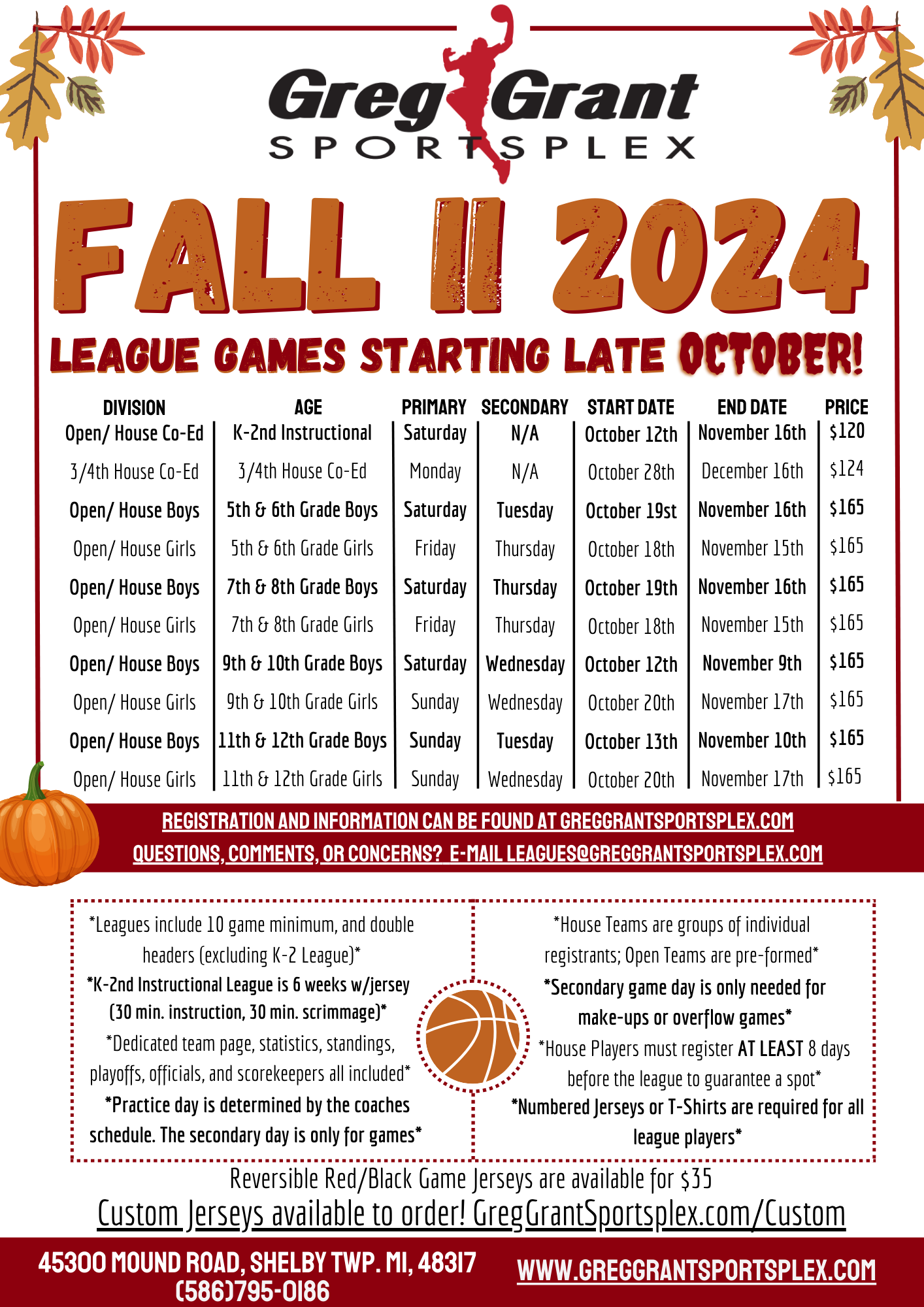 Fall Il 2024 - Greg Grant Sportsplex