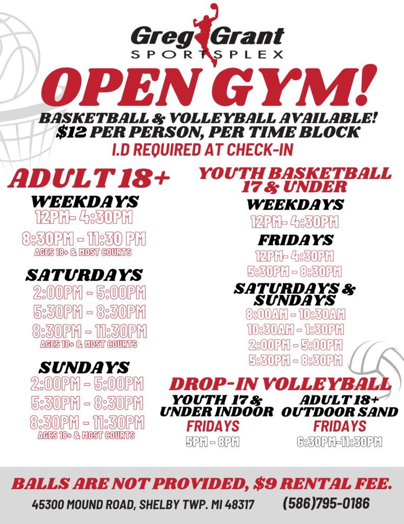 Volleyball Rentals and Pickup - Greg Grant Sportsplex
