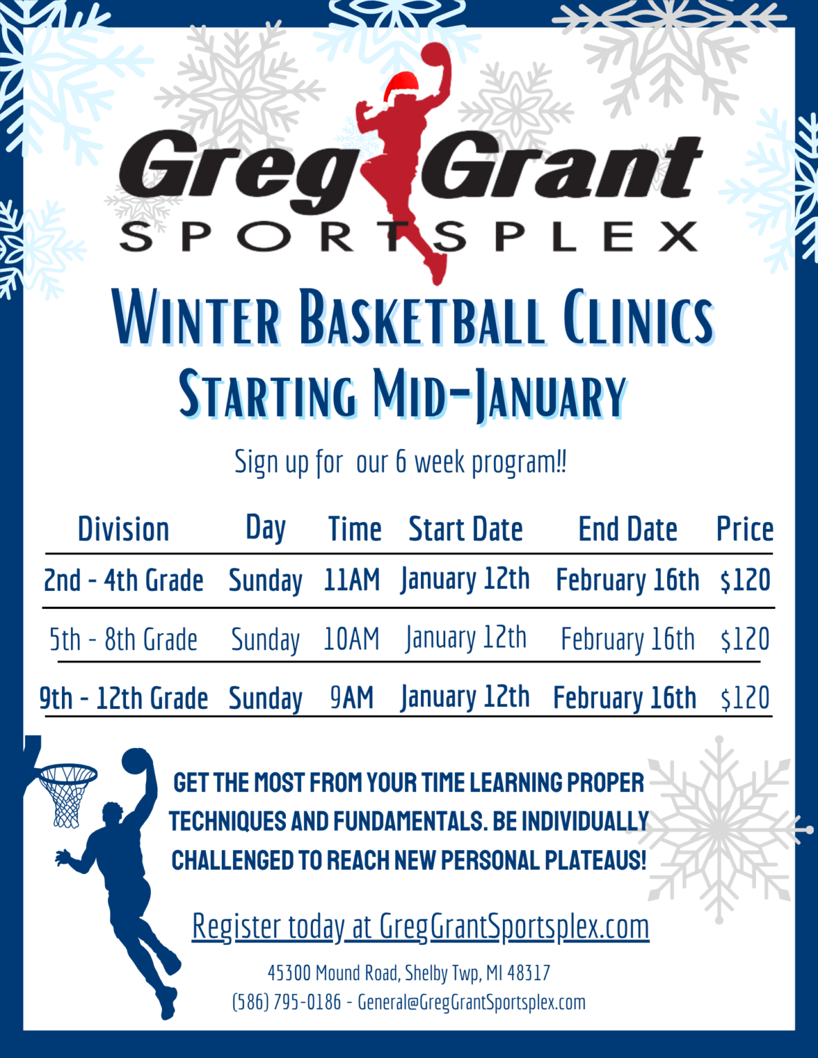 Basketball Clinics - Greg Grant Sportsplex