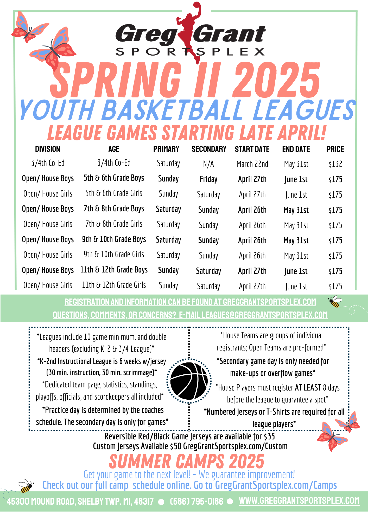 Spring lI 2025 - Greg Grant Sportsplex