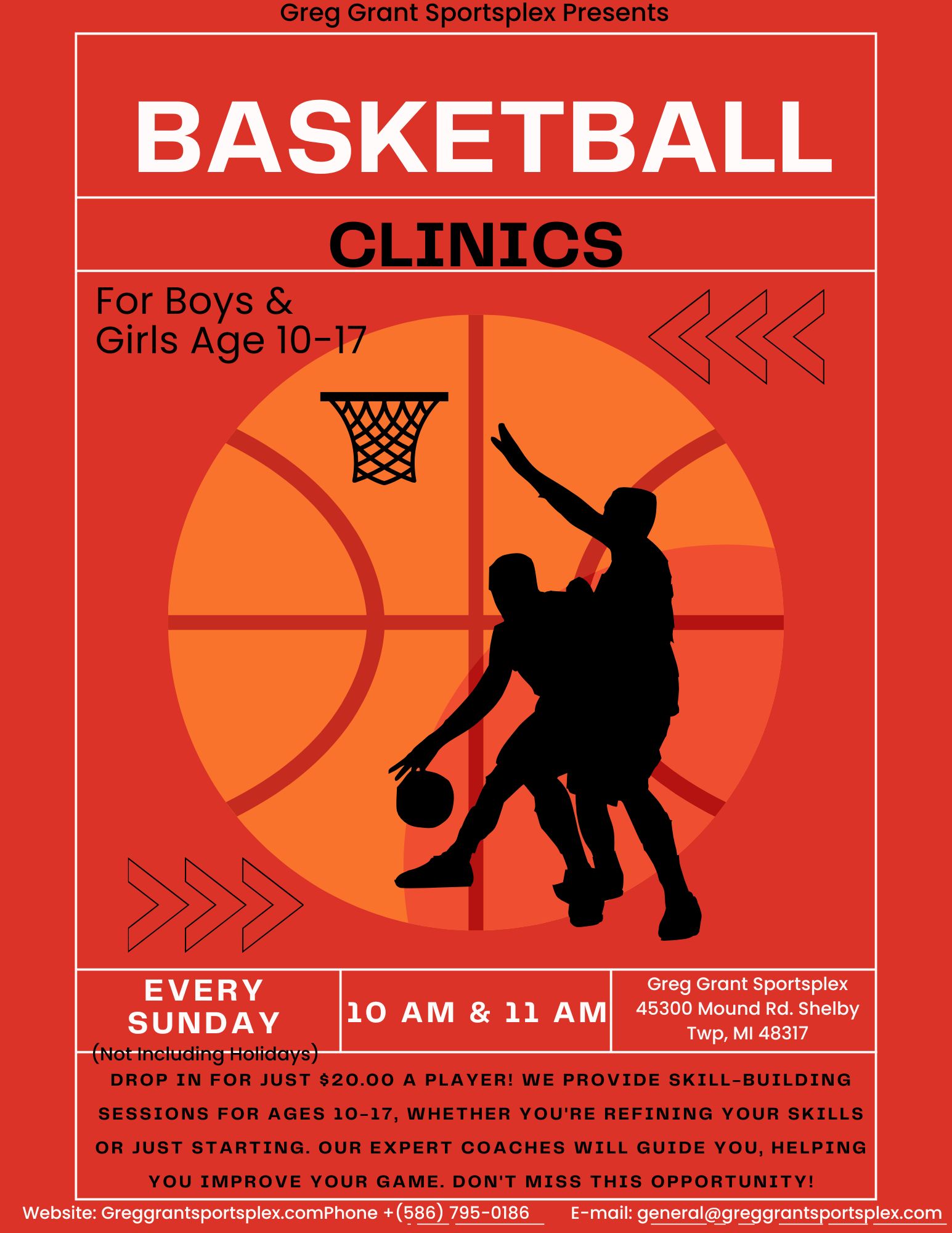 Basketball Clinics - Greg Grant Sportsplex
